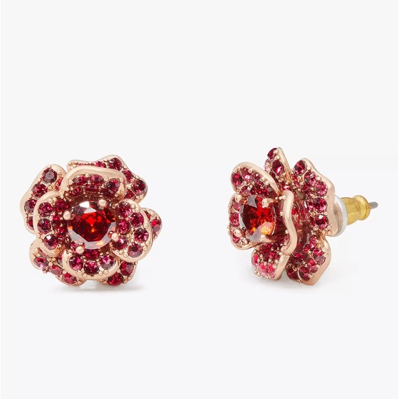 kate spade | Jewelry | Kate Spade Scarlet Blooms Red Rose Earring Studs ...